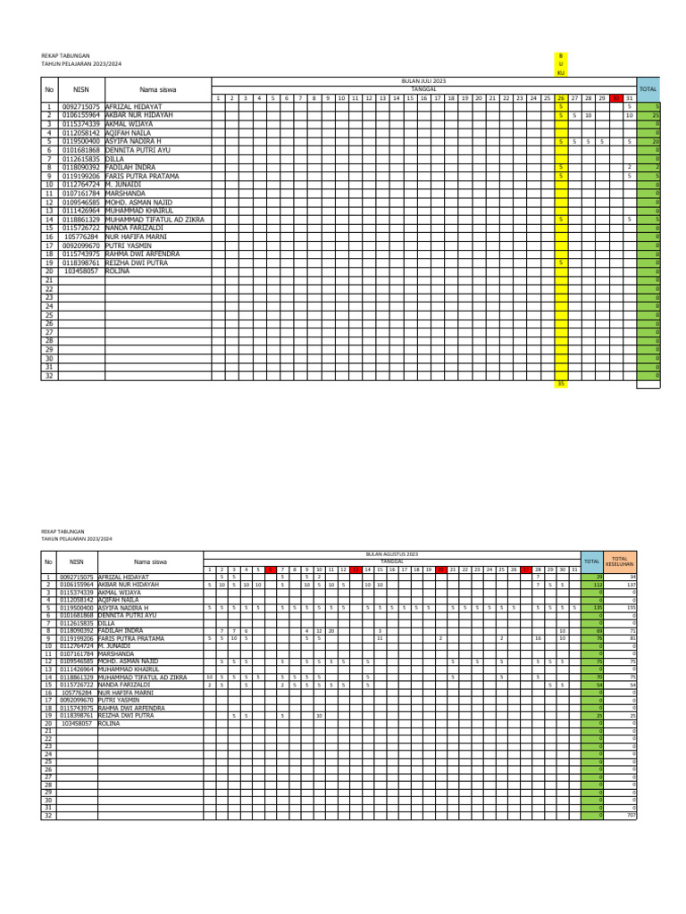 Rekap Tabungan | PDF