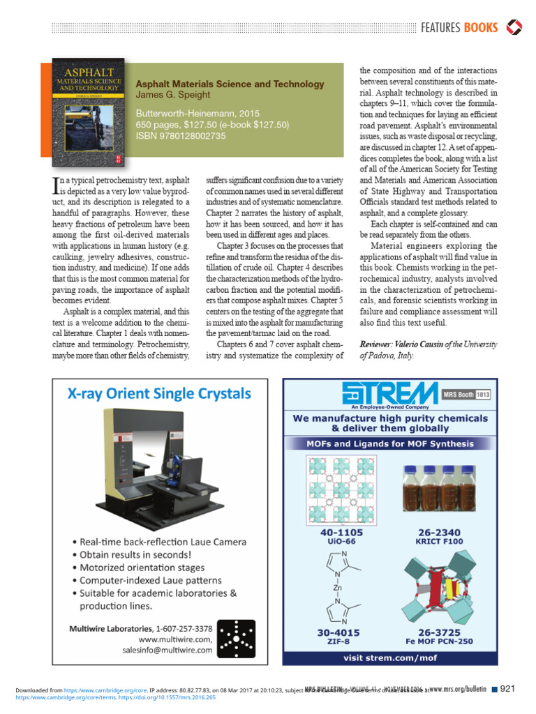 (MRS Bulletin Vol. 41 Iss. 11) - Asphalt Materials Science and ...