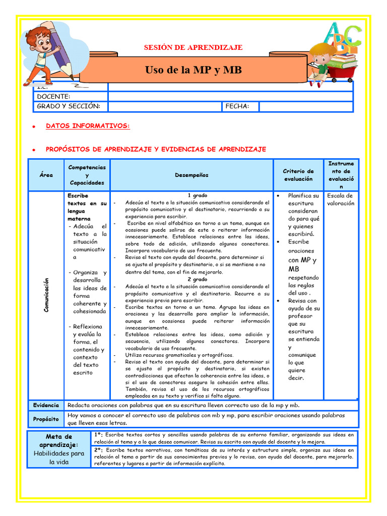 1 SESIÓN USO DE LA MP Y MB | PDF