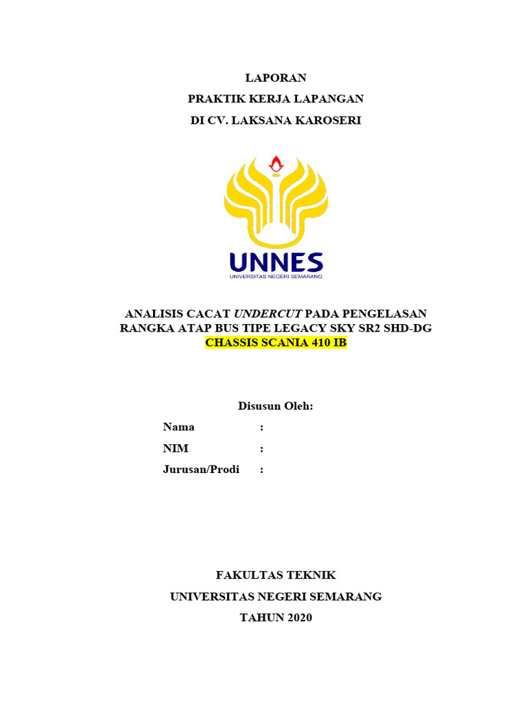 Analisis Cacat Undercut Pengelasan Bus | PDF