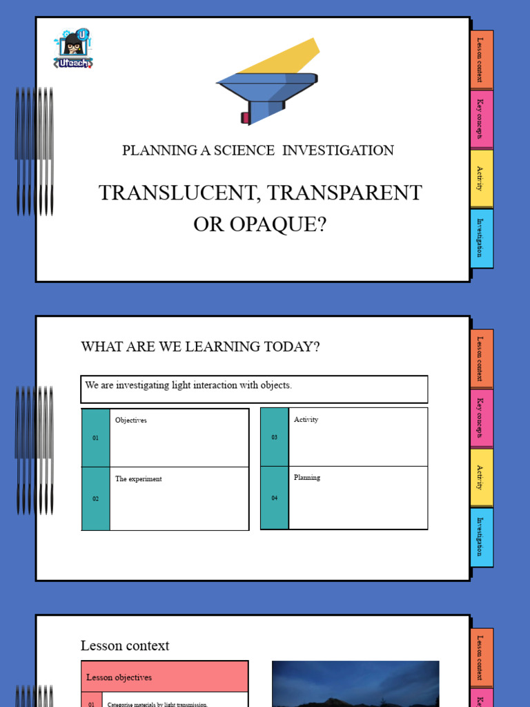 Translucent, Transparent or Opaque G4 | PDF | Light | Optics