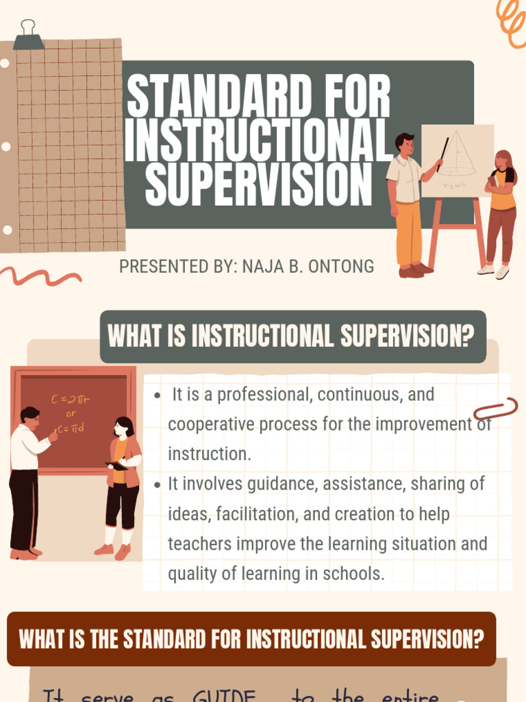 Lesson 23 Standard For Instructional Supervision | PDF | Teachers ...