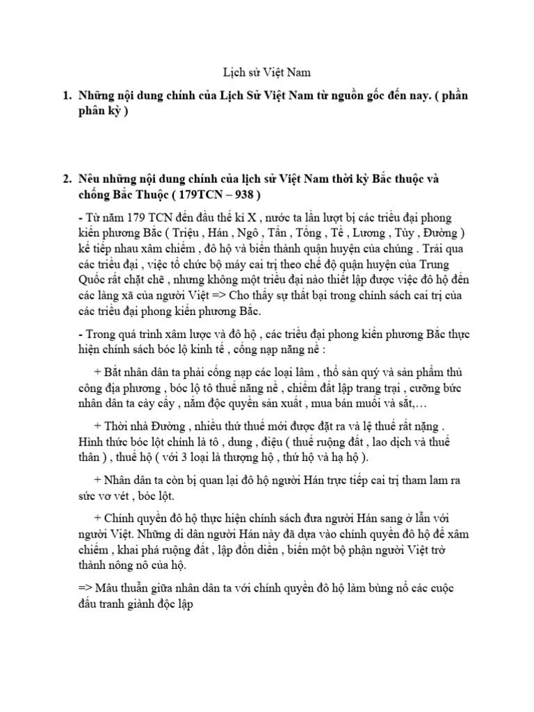 Lich Su Viet Nam | PDF