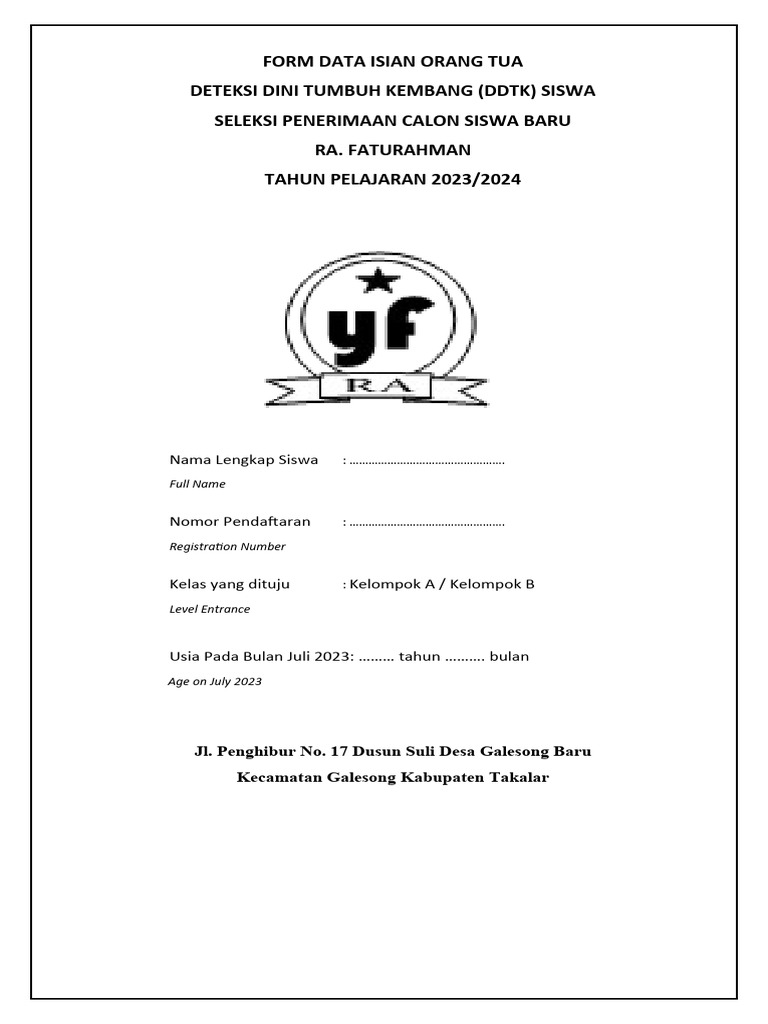 2023-2024 - Form DDTK TK | PDF