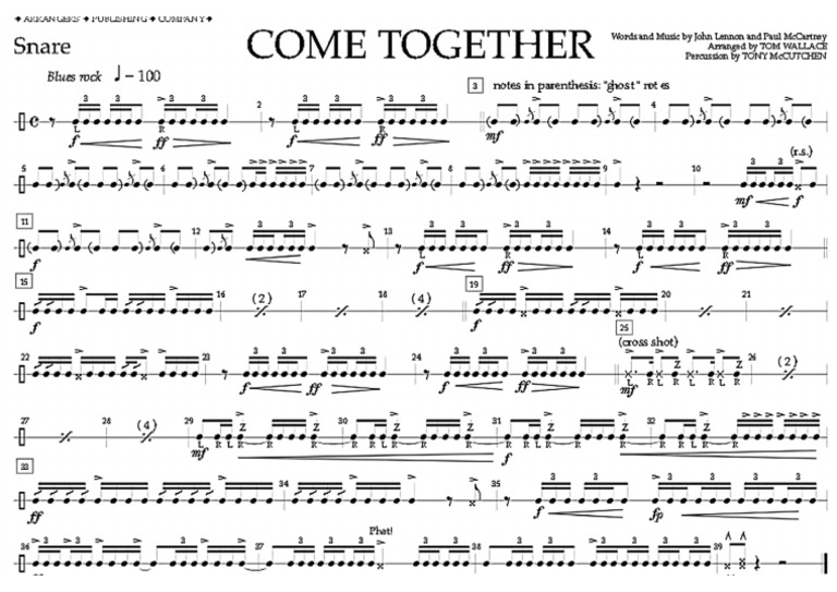 Come Together - Snare | PDF