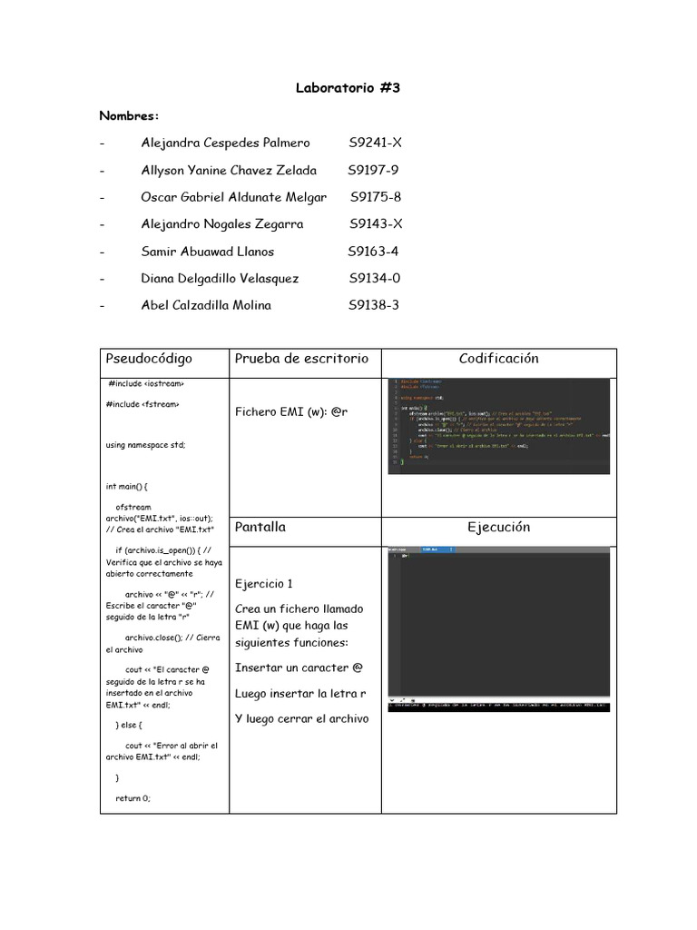 Laboratorio 3 Programación-comprimido | PDF | Programación de computadoras | Hardware de la ...