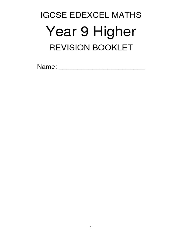 Revision Year 9 | PDF | Student Assessment And Evaluation | Qualifications