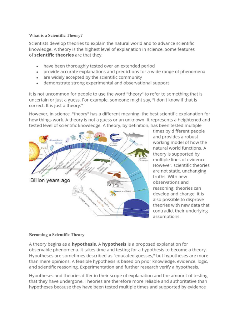 A Scientific Theory | PDF | Scientific Method | Hypothesis