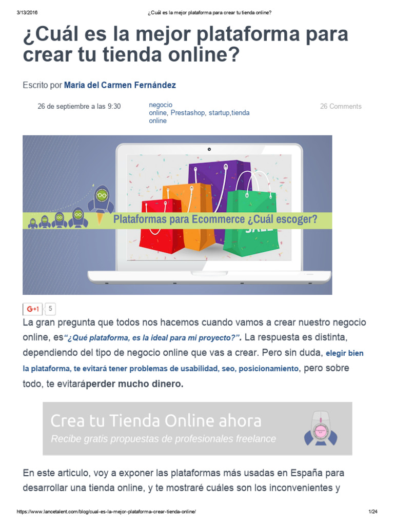 O Elegir Plataforma Ecomm | PDF | Magento | Las compras en línea