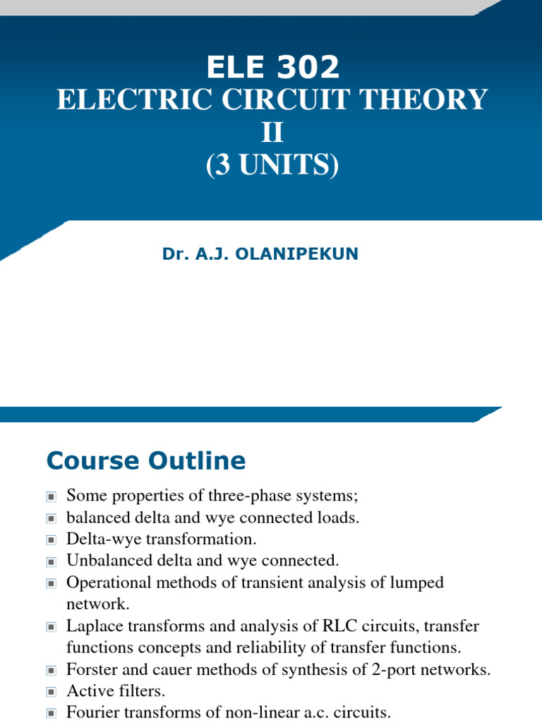 ELE 302 LECTURE 1 Power Point 2023 - 2024 | Download Free PDF ... ELE 302 LECTURE 1 Power Point 2023 - 2024 | Download Free PDF ...