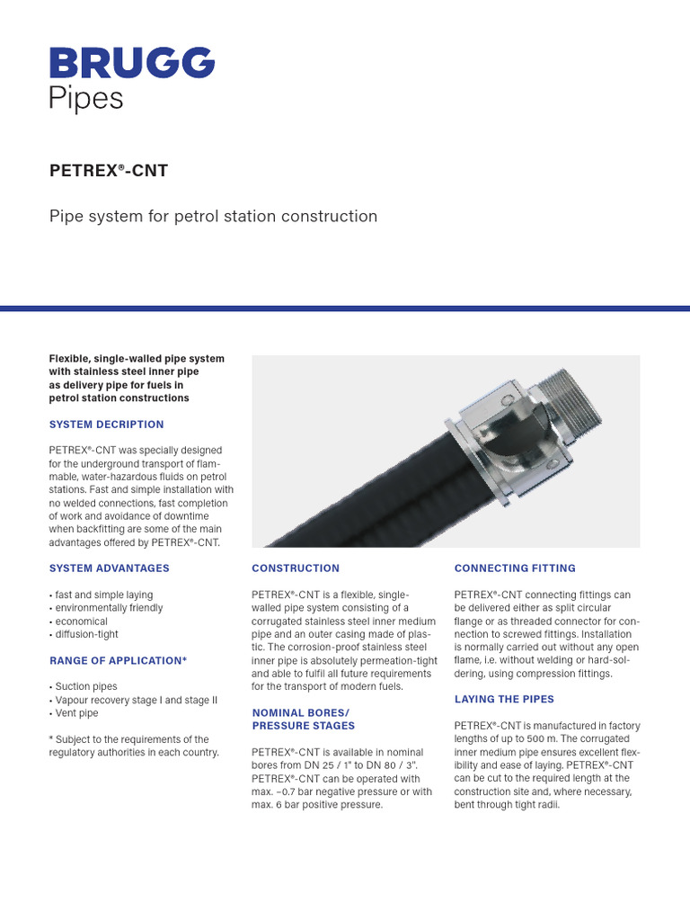 PETREX - CNT Datasheet EN | PDF | Pipe (Fluid Conveyance) | Mechanical ...
