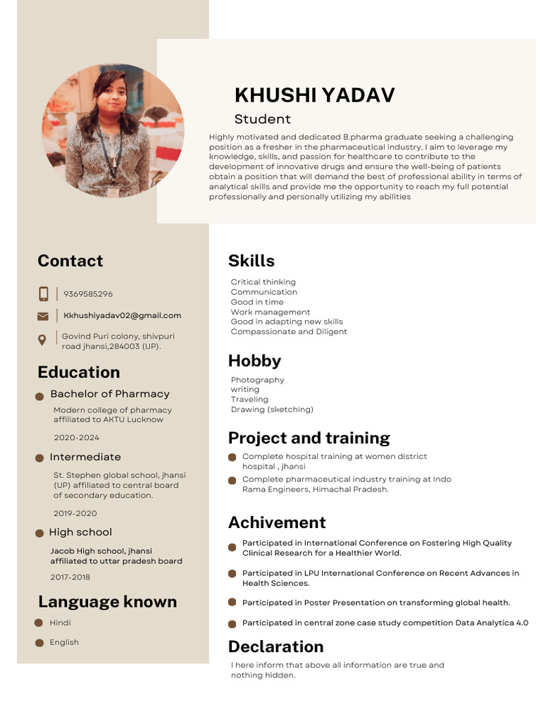 White and Beige Minimalist Graphic Designer Professional Cv Resume_20240506_123828_0000 | PDF ...
