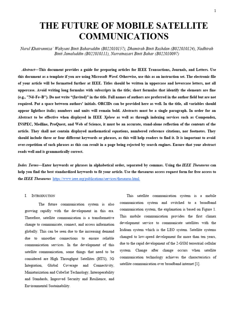 Transactions Template and Instructions On How To Create Your Article Formatted | PDF | Note ...