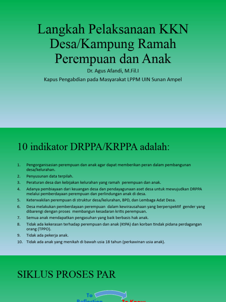 Proses KKN Model PAR 2024 | PDF