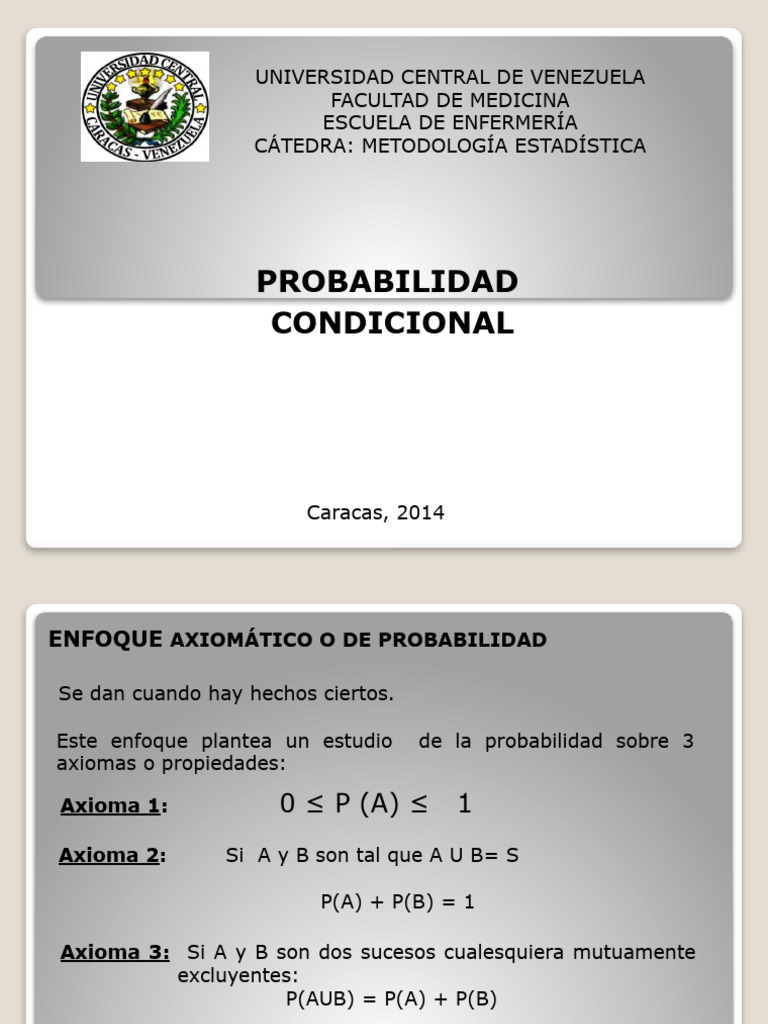 9 -- Ucvmet_est_axiomas y Prob Cond | Descargar gratis PDF | Teoría de ...