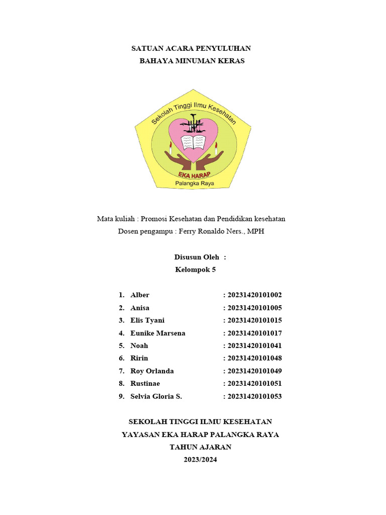 SAP - Bahaya Minuman Keras KELOMPOK - 5 | PDF