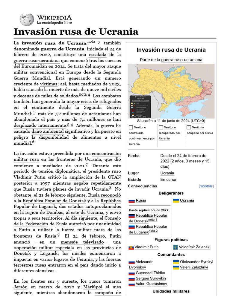 Invasión Rusa de Ucrania | PDF | Relaciones Internacionales | Ucrania