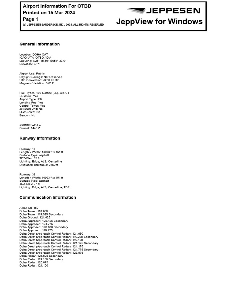 OTBD | PDF | Air Traffic Control | Airport