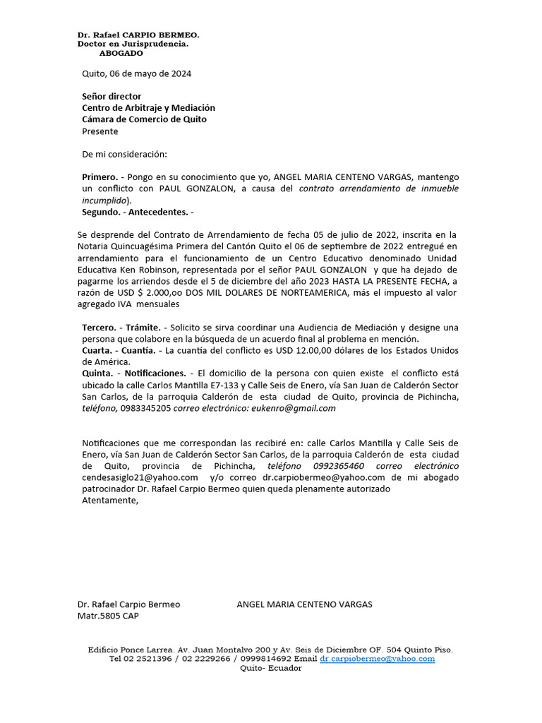 MEDIACION Centeno | PDF