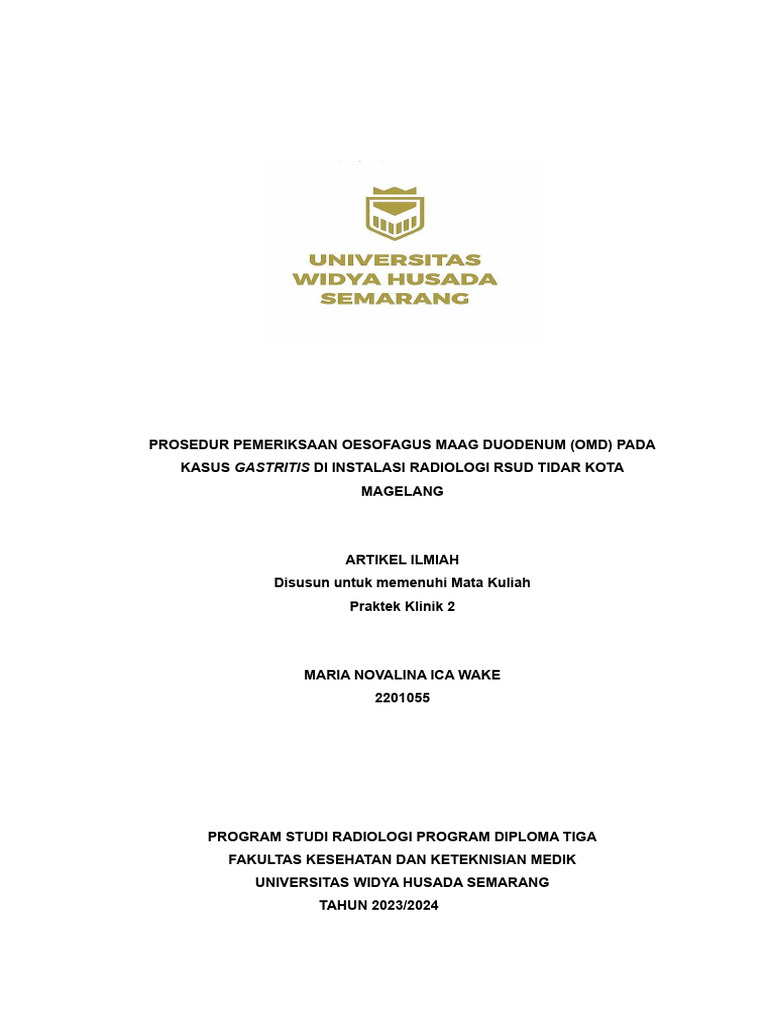 Prosedur OMD untuk Gastritis | PDF