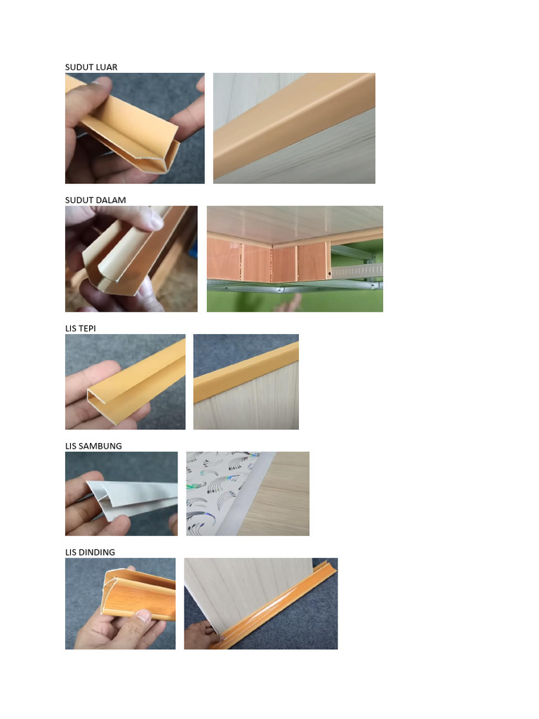 JENIS LIS PLAFON PVC | PDF