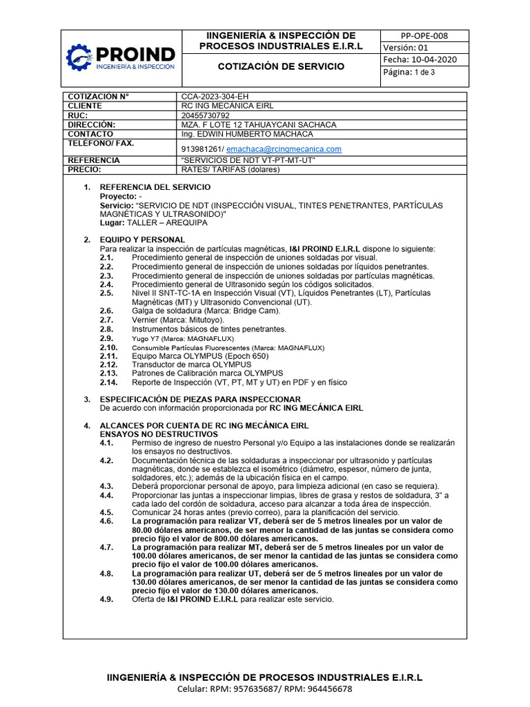 Cca-2024-304-Eh Ndt-Vt-Pt-Mt-Ut | PDF | Procesos de negocio | Sector ...