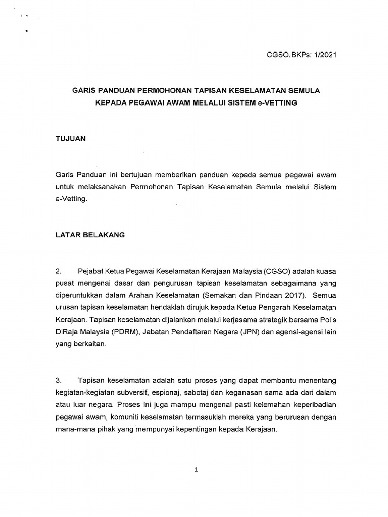 Tapisan Keselamatan Semula | PDF