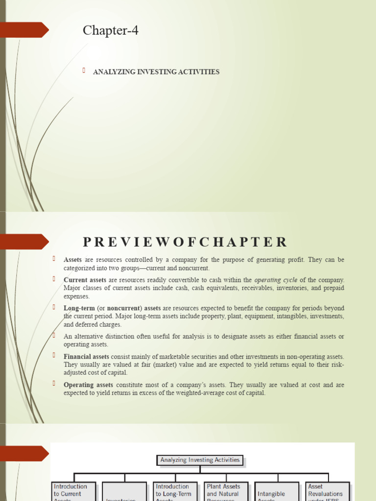 Chapter 3 Analyzing Investing Activities | PDF | Depreciation | Market ...