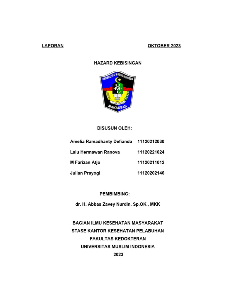 Hazard Kebisingan | PDF