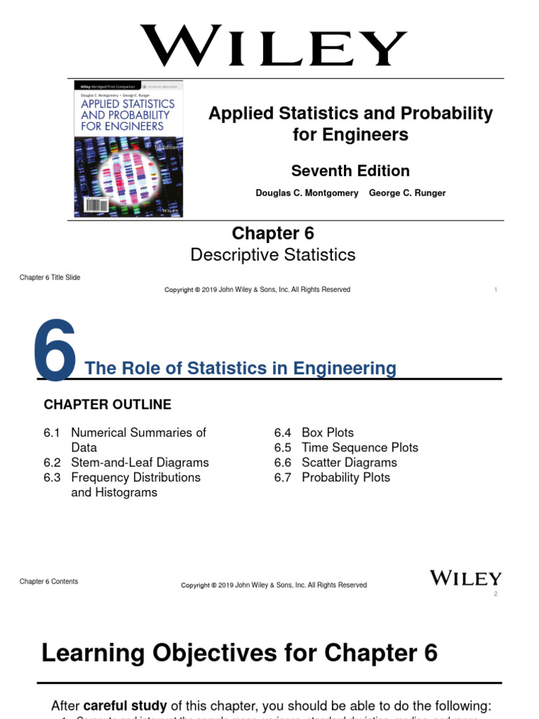 Ch06-Descriptive Statistics | PDF | Histogram | Variance