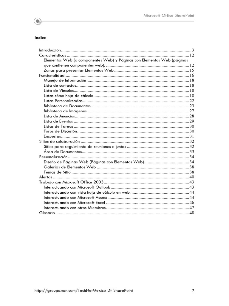 Manual SharePoint 2003 (Completo) | PDF | Microsoft | Red mundial