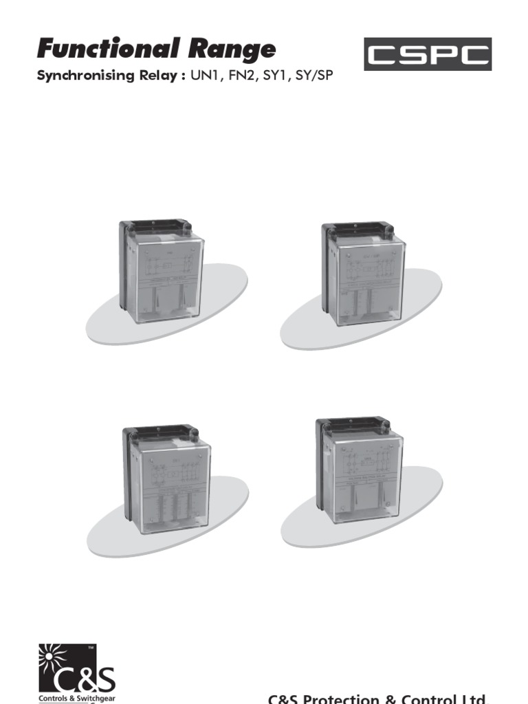 Automatic Synchronization Relays: Types UN1, FN2, SY1, and SY/SP | PDF | Mains Electricity | Relay