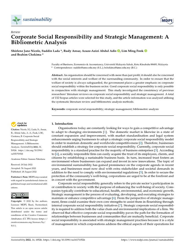 CSR and Strategic Management | PDF | Corporate Social Responsibility ...