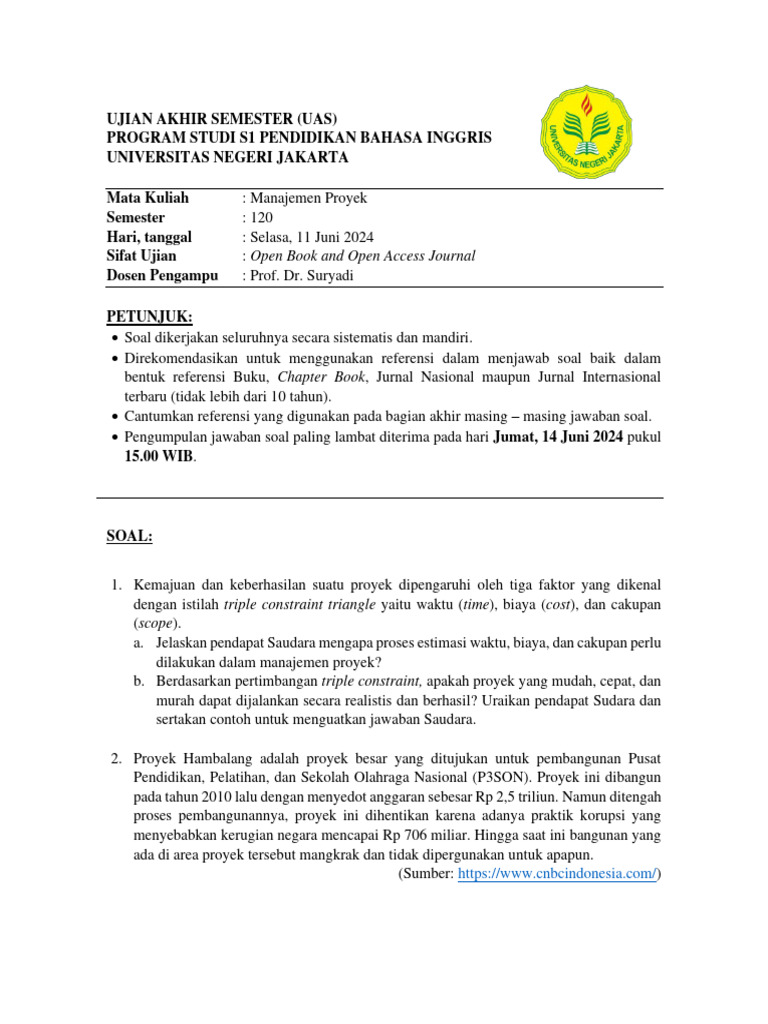 Uas Manpro Pbi C | PDF