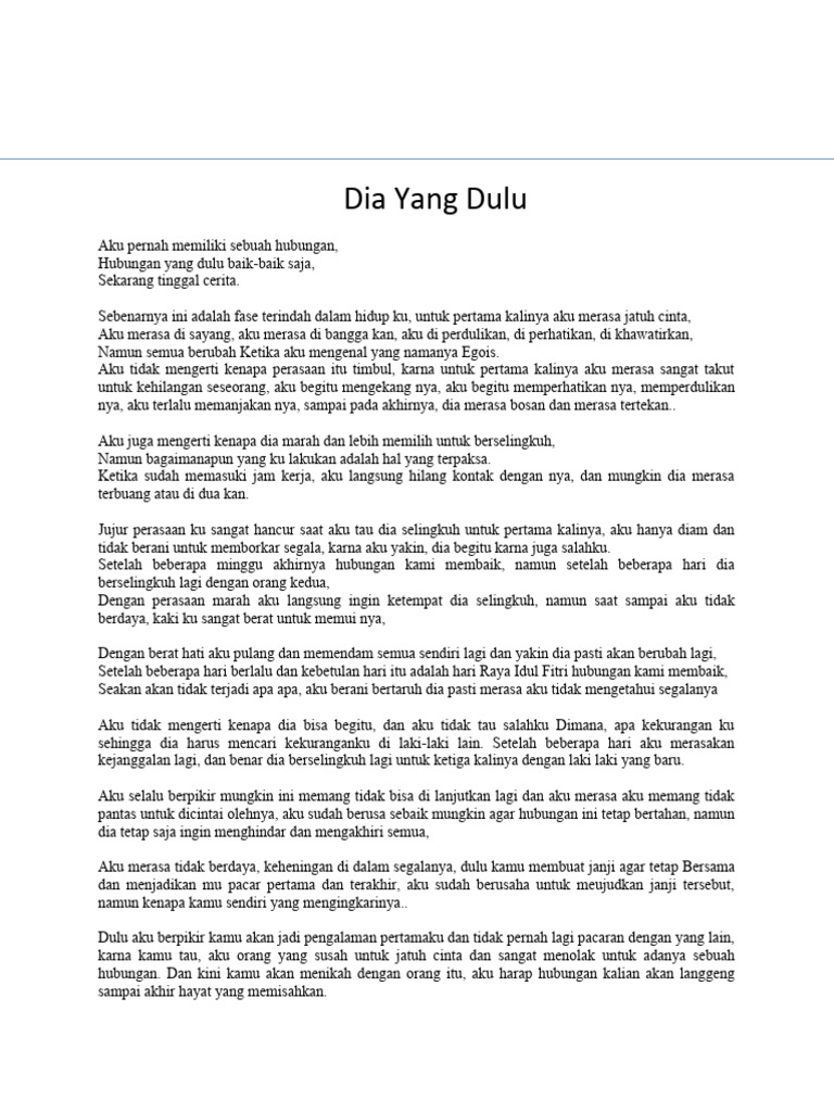 Dia Yang Dulu | PDF