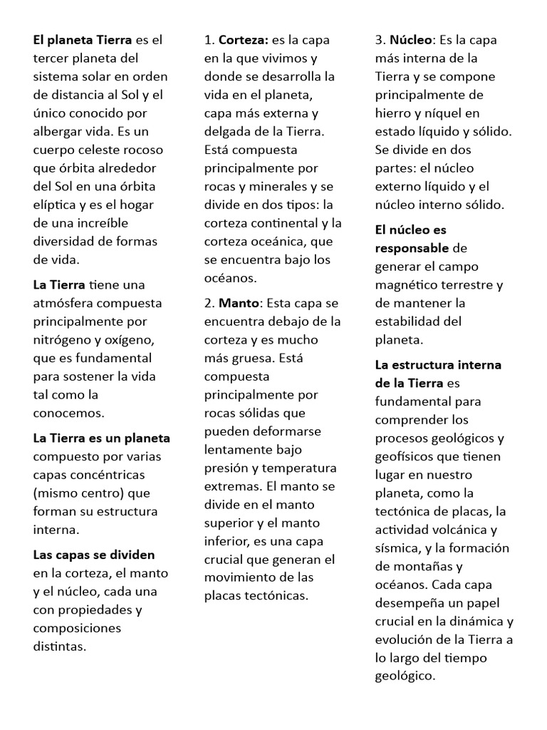 El Planeta Tierra Es El Tercer Planeta Del Sistema Solar en Orden de Distancia Al Sol y El Único ...
