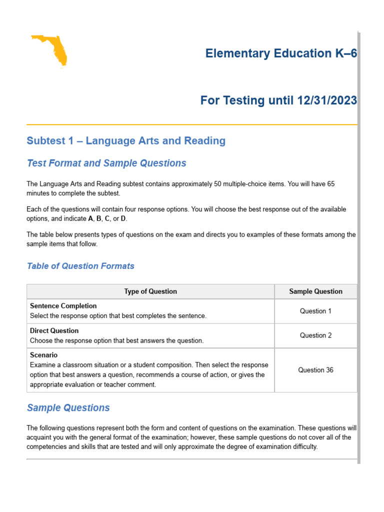 English k6 | PDF | Reading Comprehension | Educational Assessment