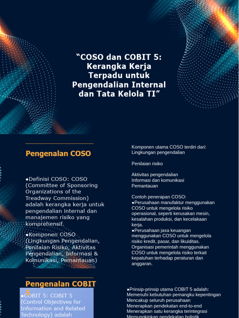Presentasi Coso Dan Cobit 5 Jadi | PDF