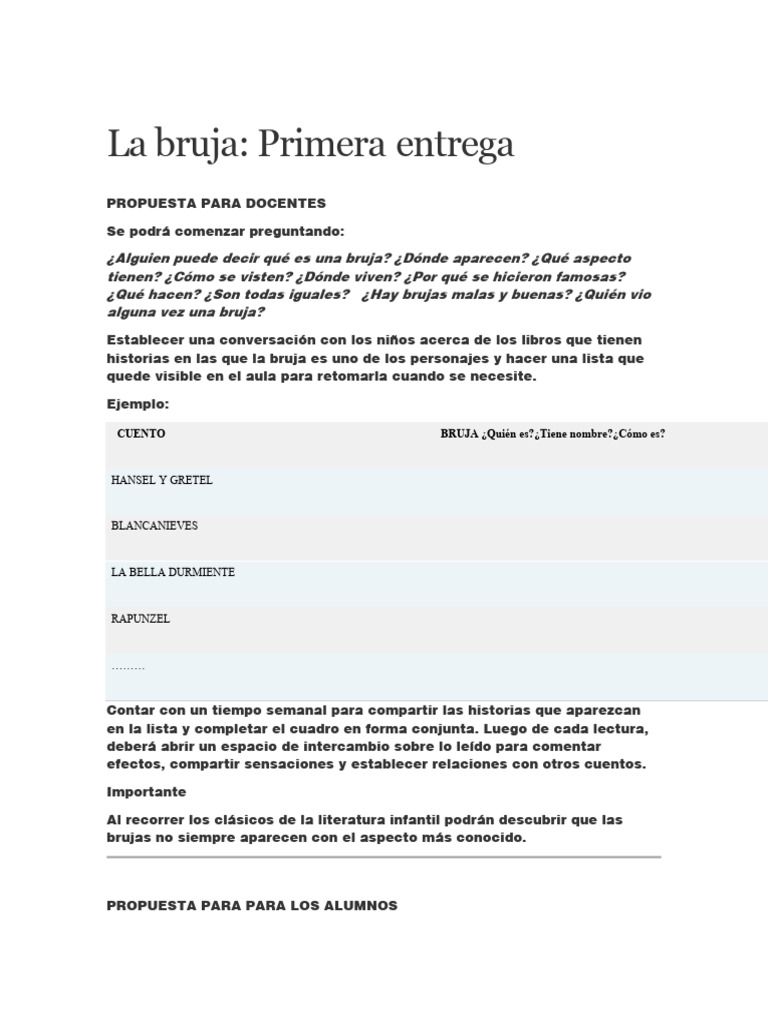 La Bruja | PDF | Cuentos