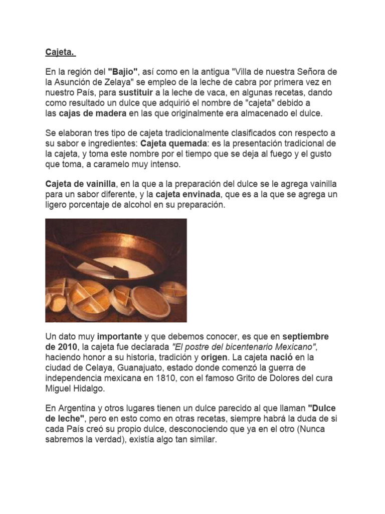 Cajeta | PDF | Alimentos | Cocina