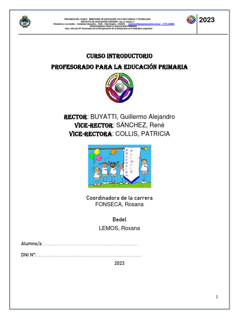 2023-PEP-Curso Introductorio-Cuadernillo | PDF | Maestros | Enseñando