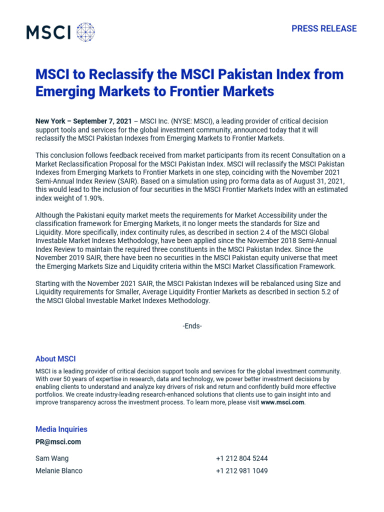 Msci 2021 PK | PDF | Msci | Stock Market Index