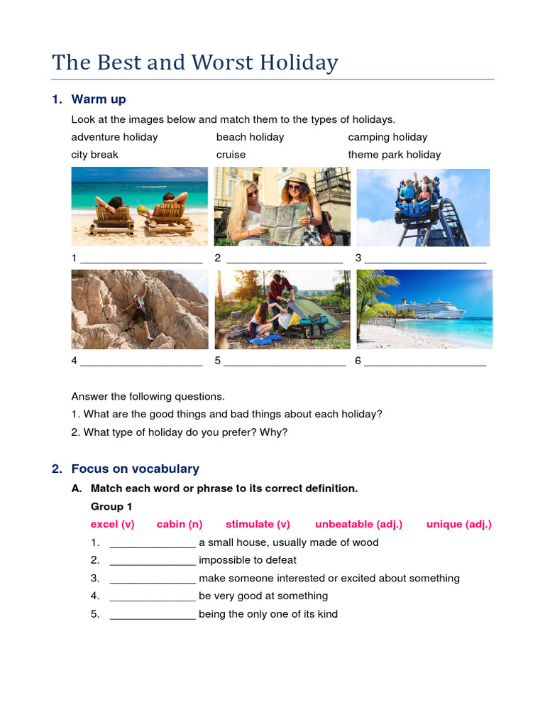 The Best and Worst Holiday | PDF | Adjective