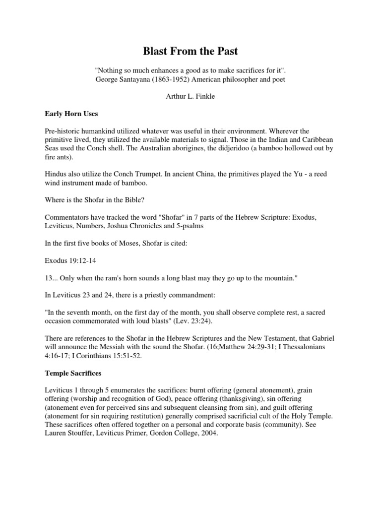 Blast From The Past - Rev2ezine | PDF | Rosh Hashanah | Jewish Life Cycle