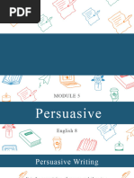 Modal VERBS in PERSUASIVE WRITING | PDF | Verb | Human Communication
