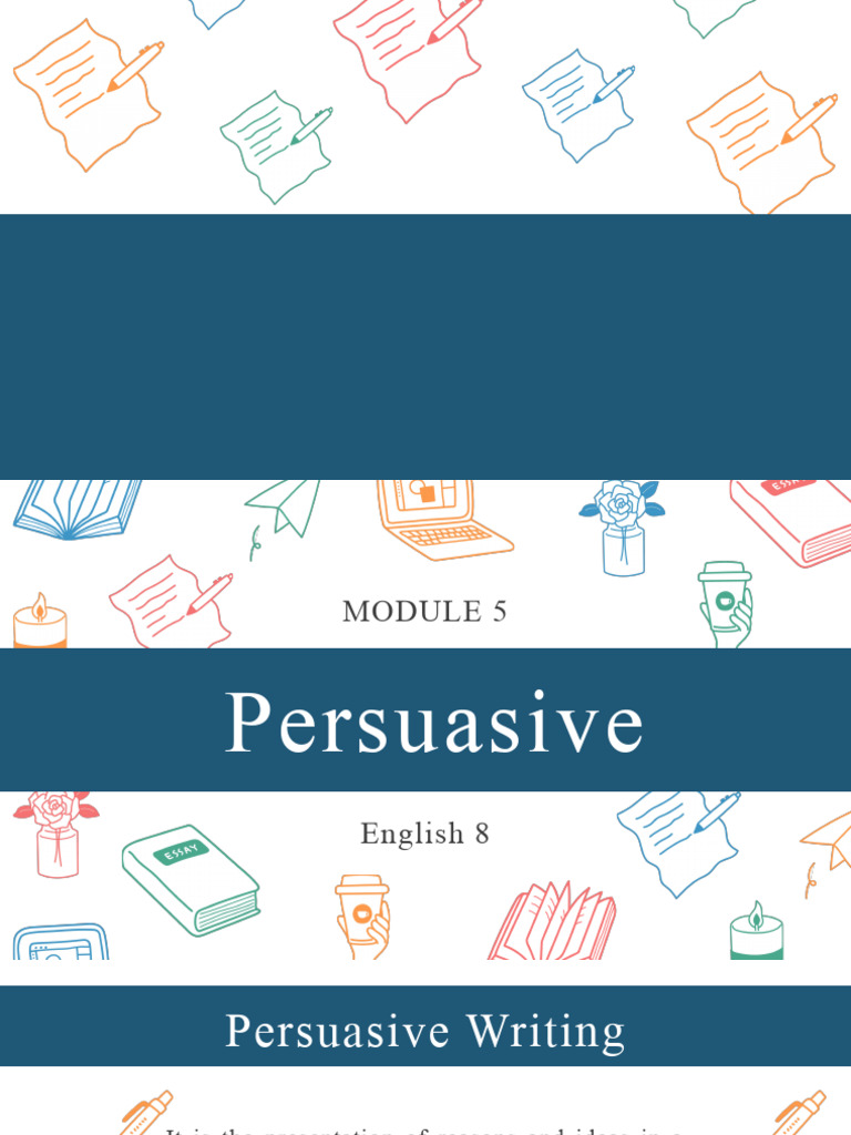 English 8 - Module 5 Persuasive Devices | PDF | Cognition | Persuasion