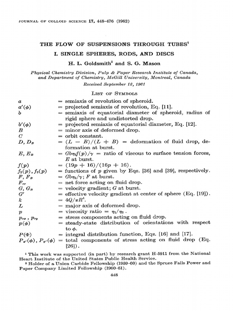 1962-Goldsmith, Mason-The Flow of Suspensions Through Tubes I Single ...