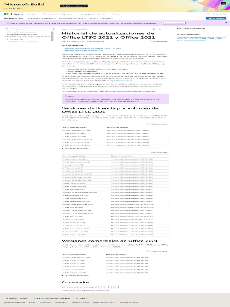versiones de office 2021 | PDF