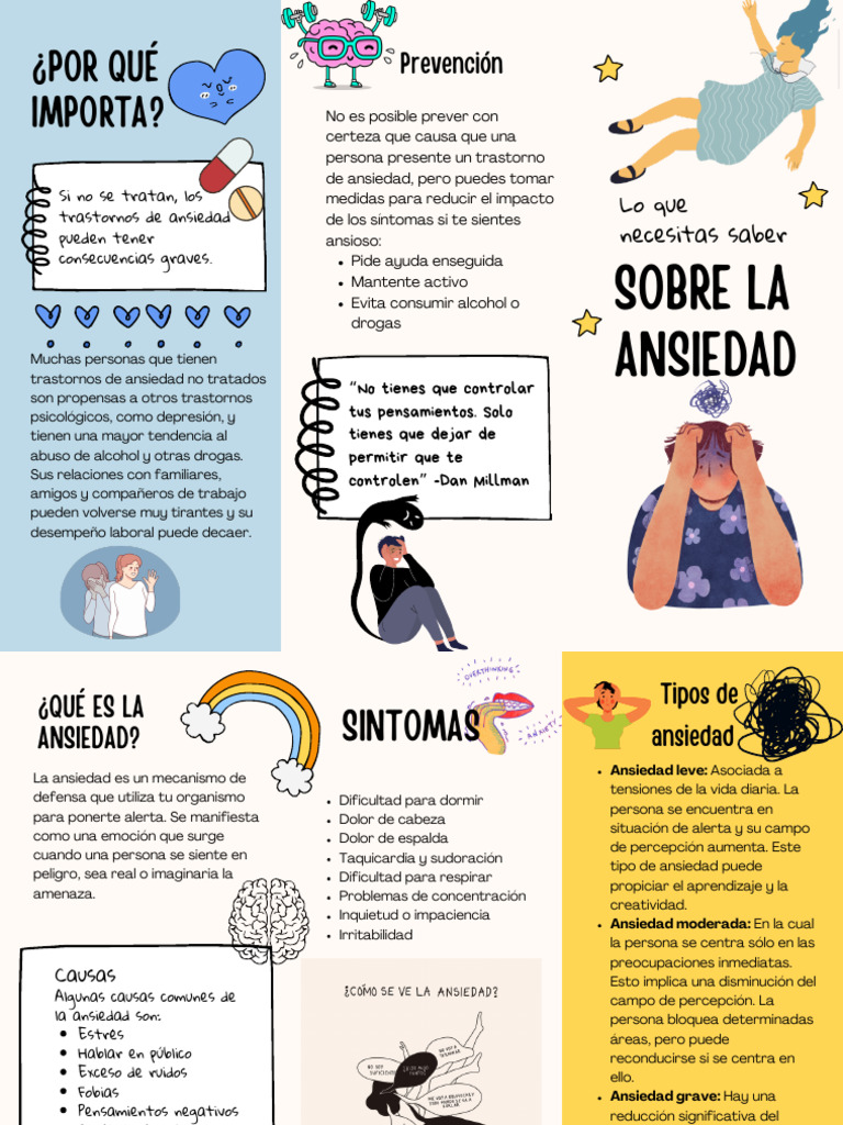 Tríptico Ansiedad | PDF | Ansiedad | Trastorno de ansiedad