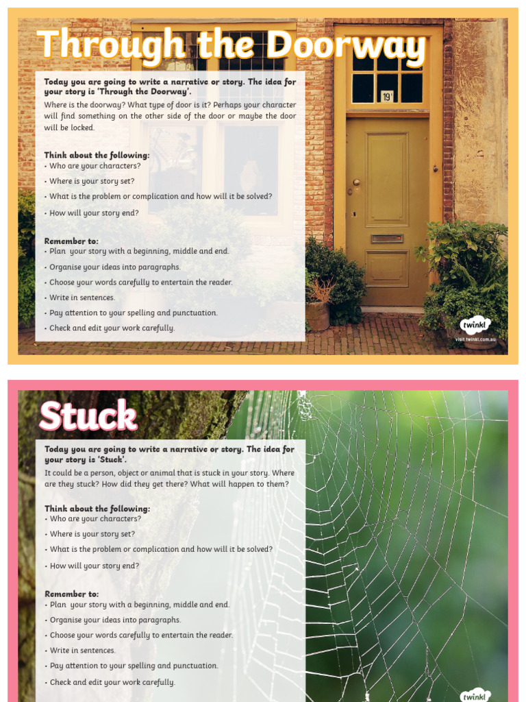 Narrative Writing Prompt Stimulus Sheets | PDF | Paragraph